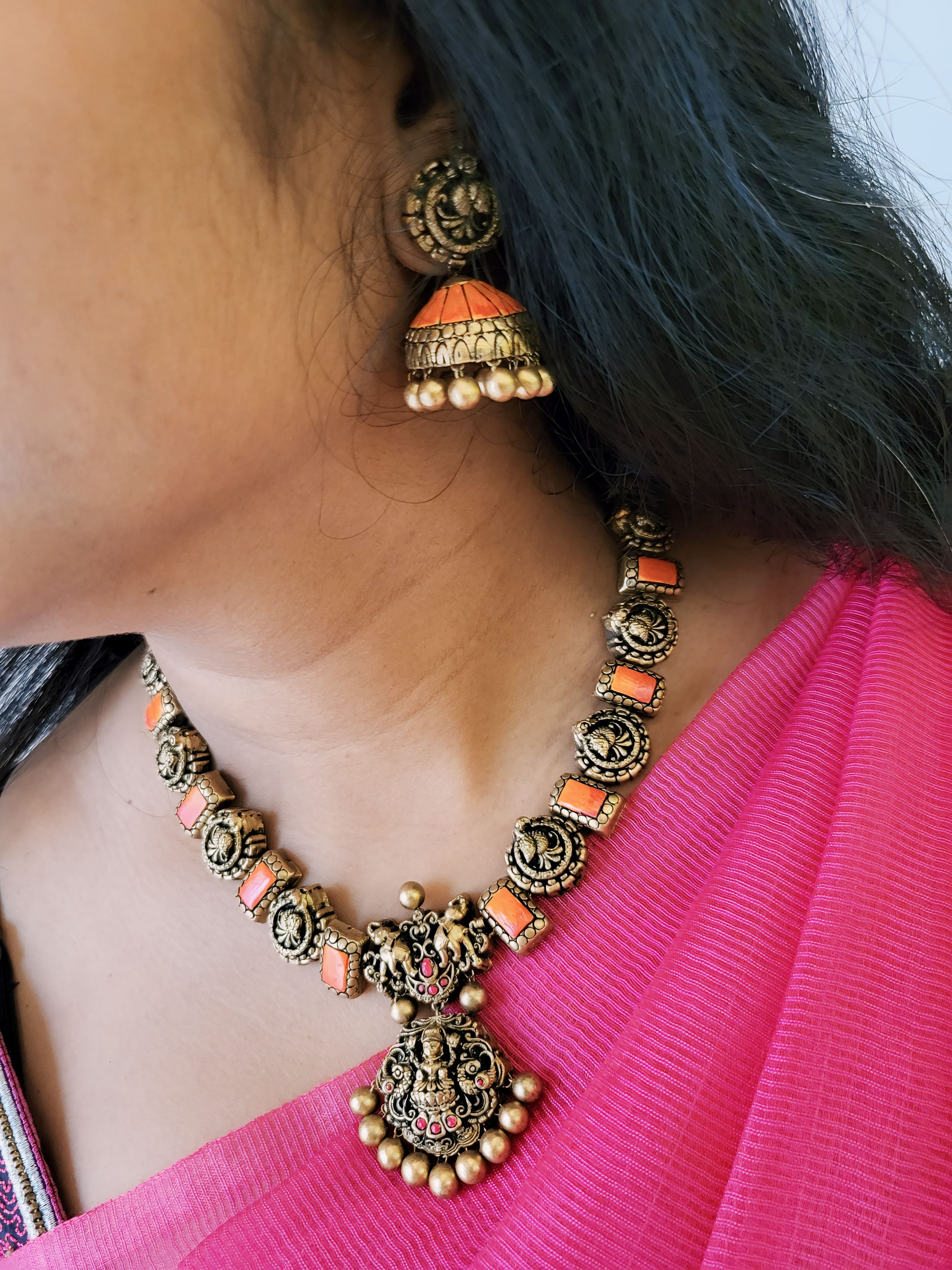Orange punch terracotta jewellery – Diva Creations Terracotta Jewellery