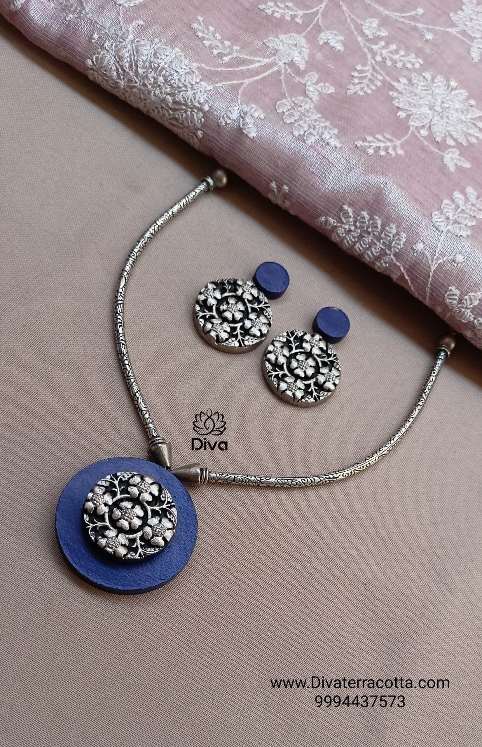 Chic Vogue Navy Terracotta Jewellery – Diva Creations Terracotta Jewellery
