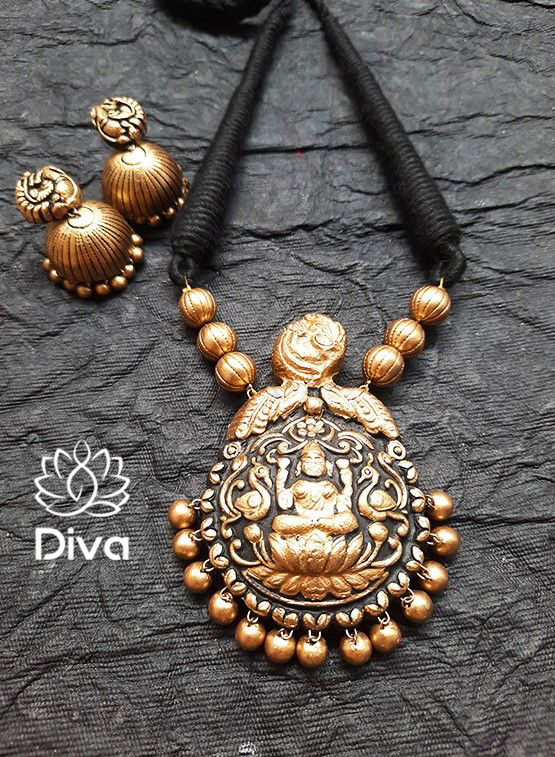 Radiant lakshmi Terracotta Jewellery set – Diva Creations Terracotta ...