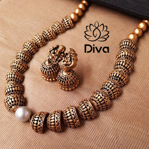 Resplendent Antique Fusion Terracotta Jewelry Set – Diva Creations ...